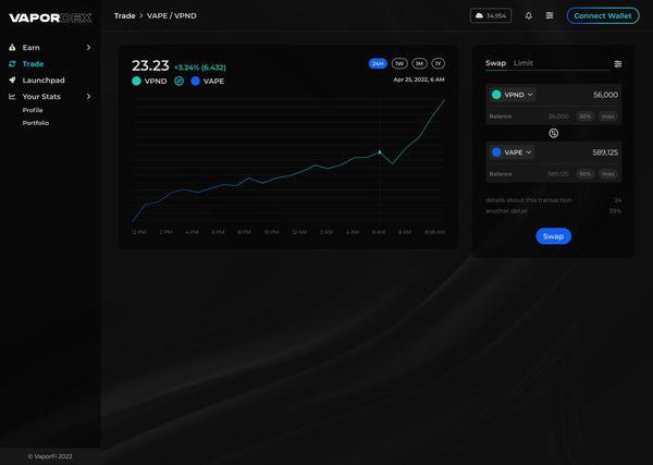 VaporDEX - The World's Most Rewarding DEX